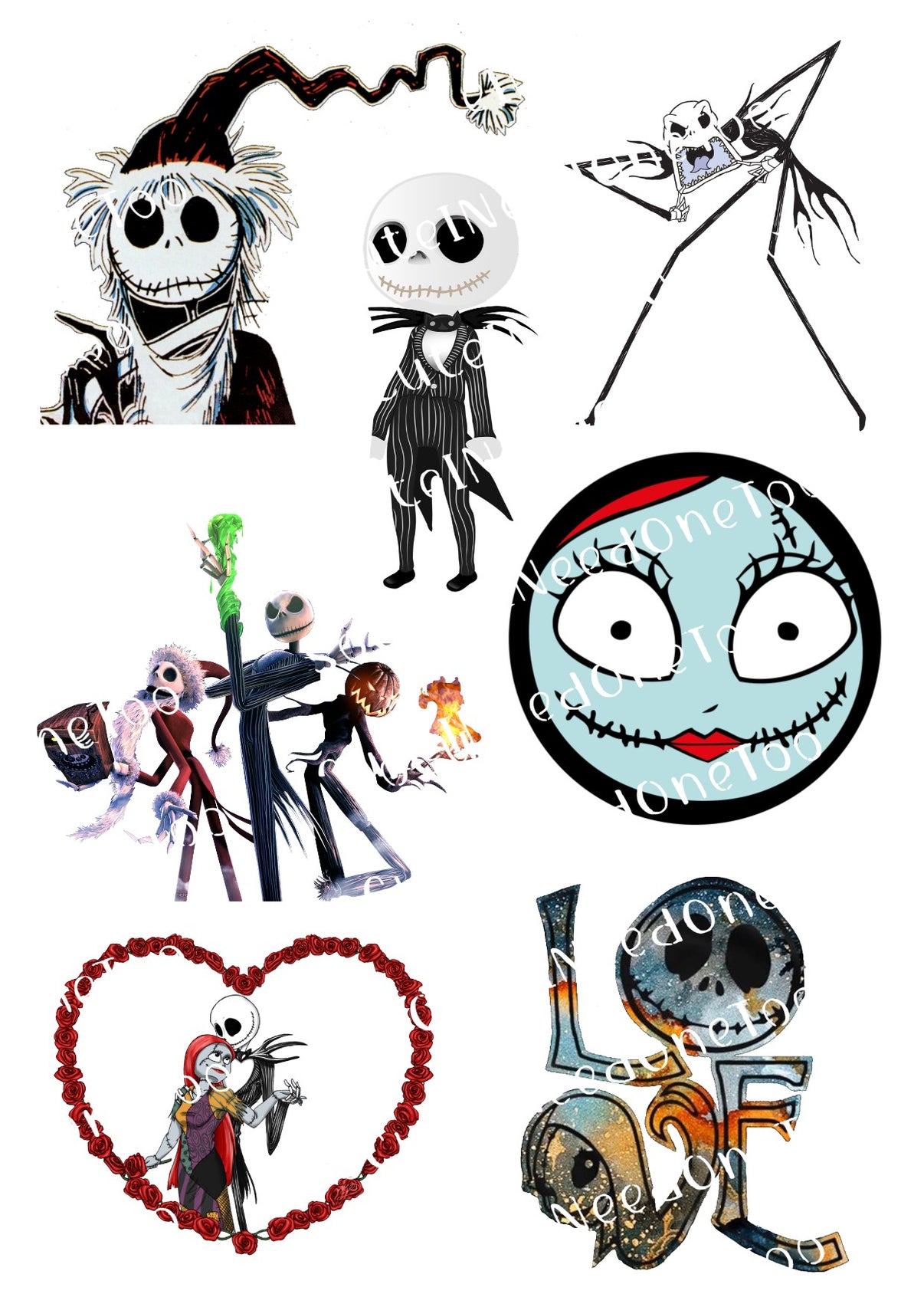 Spooky Cute Jack & Sally Waterslide Decals | DIY Crafts - SoCuteINeedOneToo