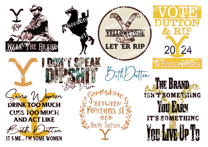 Yellowstone Western Ranch Waterslide Decals Vol 6 – SoCuteINeedOneToo